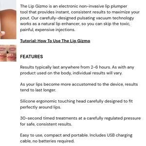 BEAMBO | Skincare | Beambo The Lip Gizmo Lip Plumping Device Nib | Poshmark